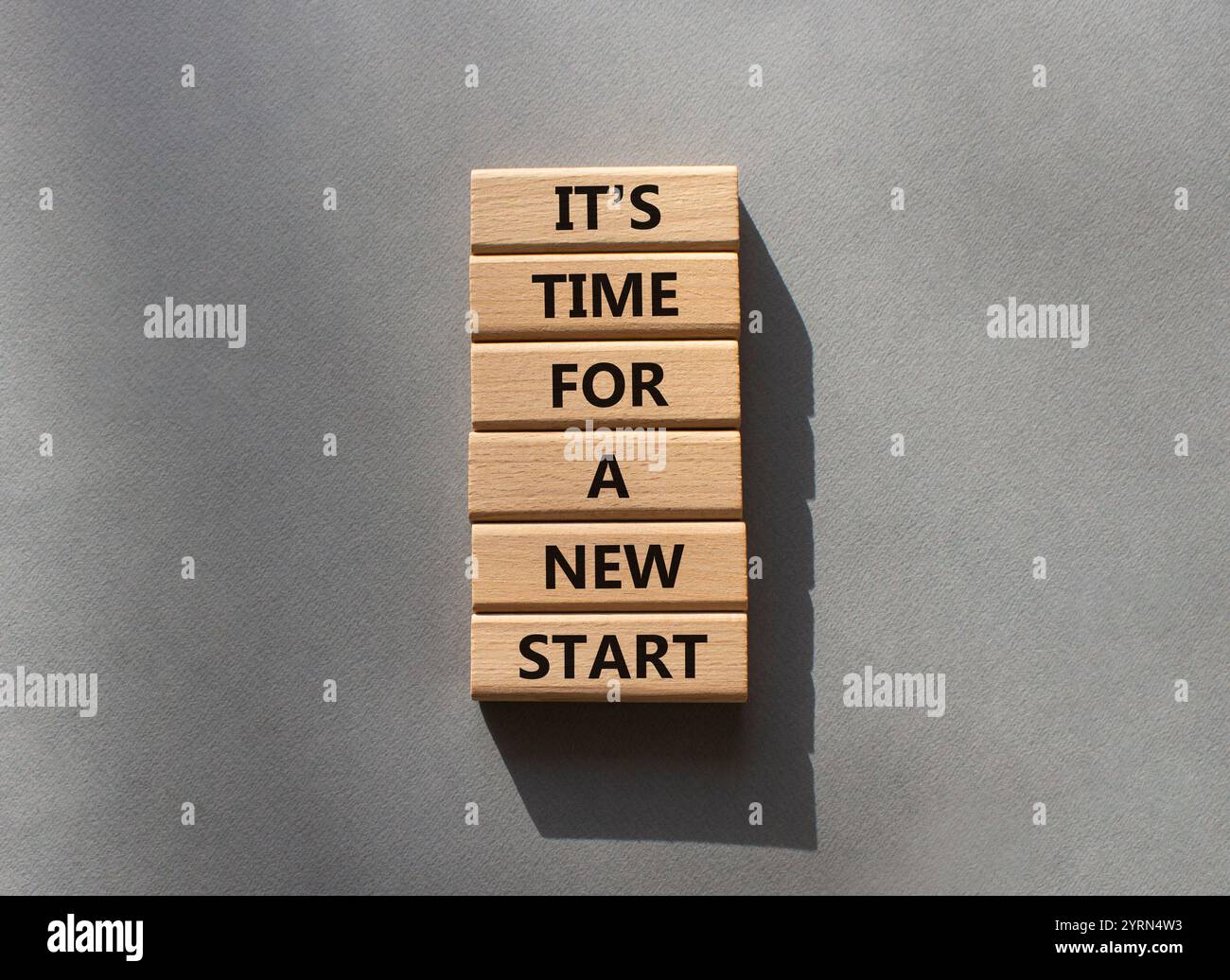Time for a new start symbol. Wooden blocks with words Time for a new ...