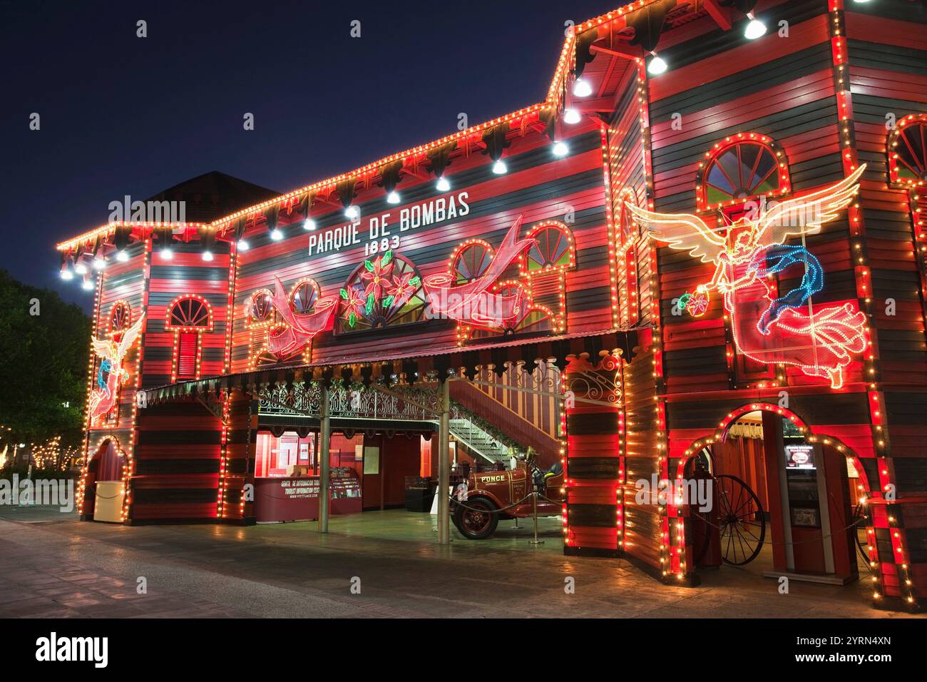 Puerto Rico, South Coast, Ponce, Plaza Las Delicias, Parque de Bombas ...