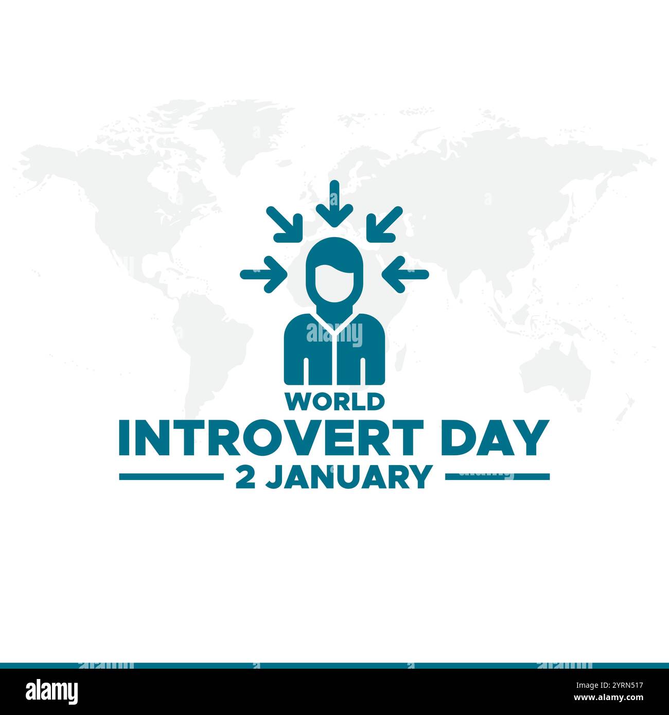 World Introvert Day. People, home and heart. Great for cards, banners ...