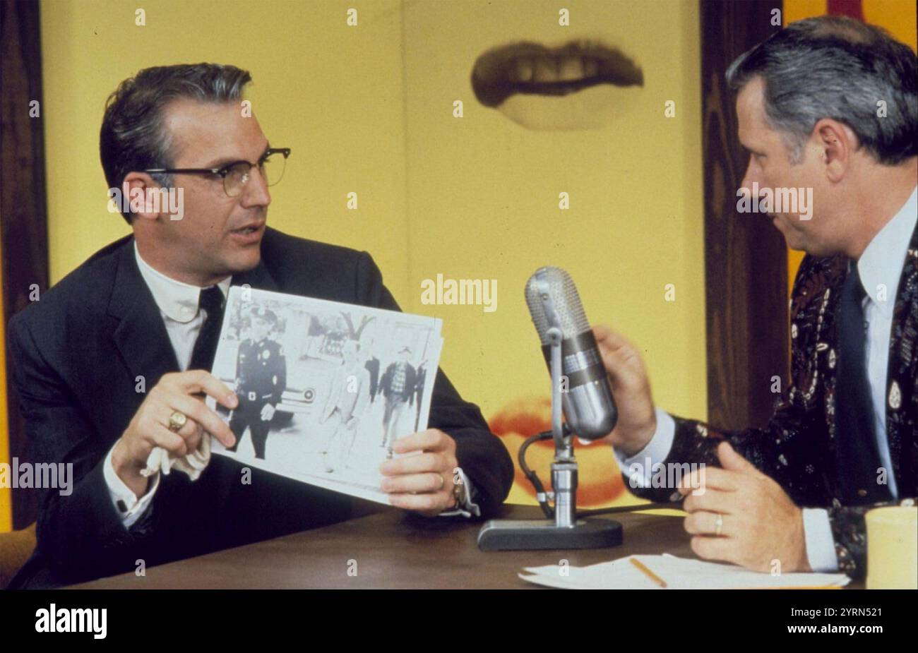 JFK 1991 Warner Bros. film with Kevin Costner at left as Jim Garrison ...