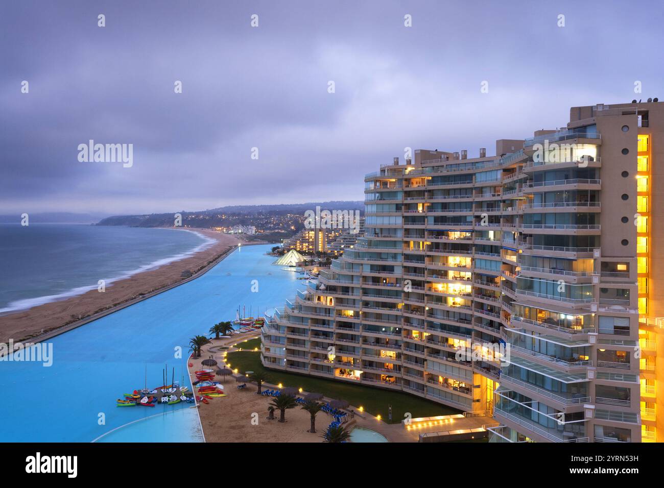 Chile, Algarrobo, San Alfonso del Mar, World´s largest man-made pool ...
