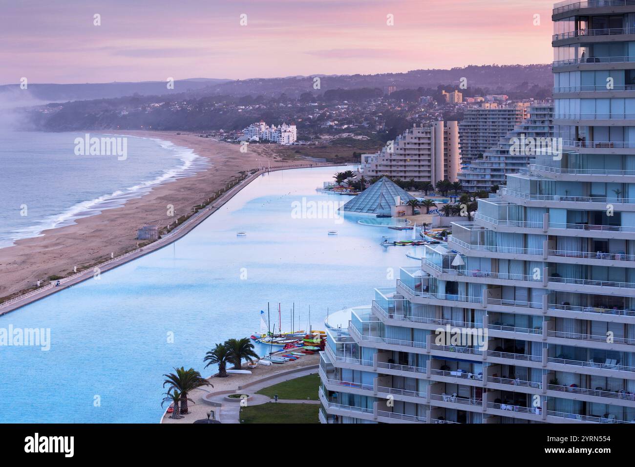 Chile, Algarrobo, San Alfonso del Mar, World´s largest man-made pool ...