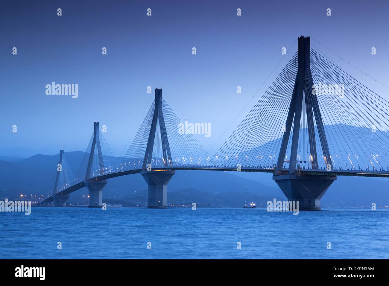Greece, Peloponese Region, Gulf of Corinth, Patra-area, Rio Antirio ...