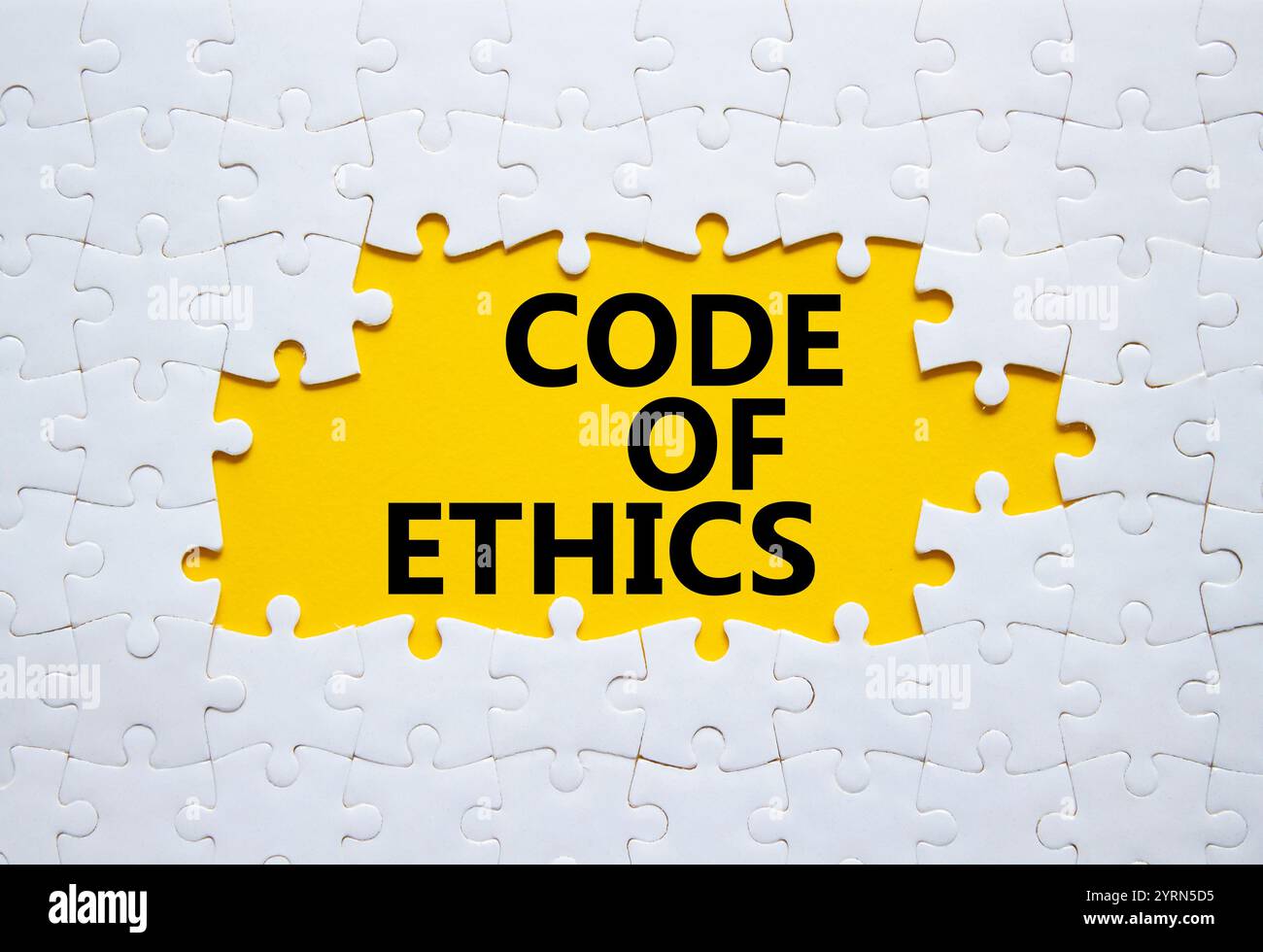 Code of ethics symbol. Concept words Code of ethics on white puzzle ...