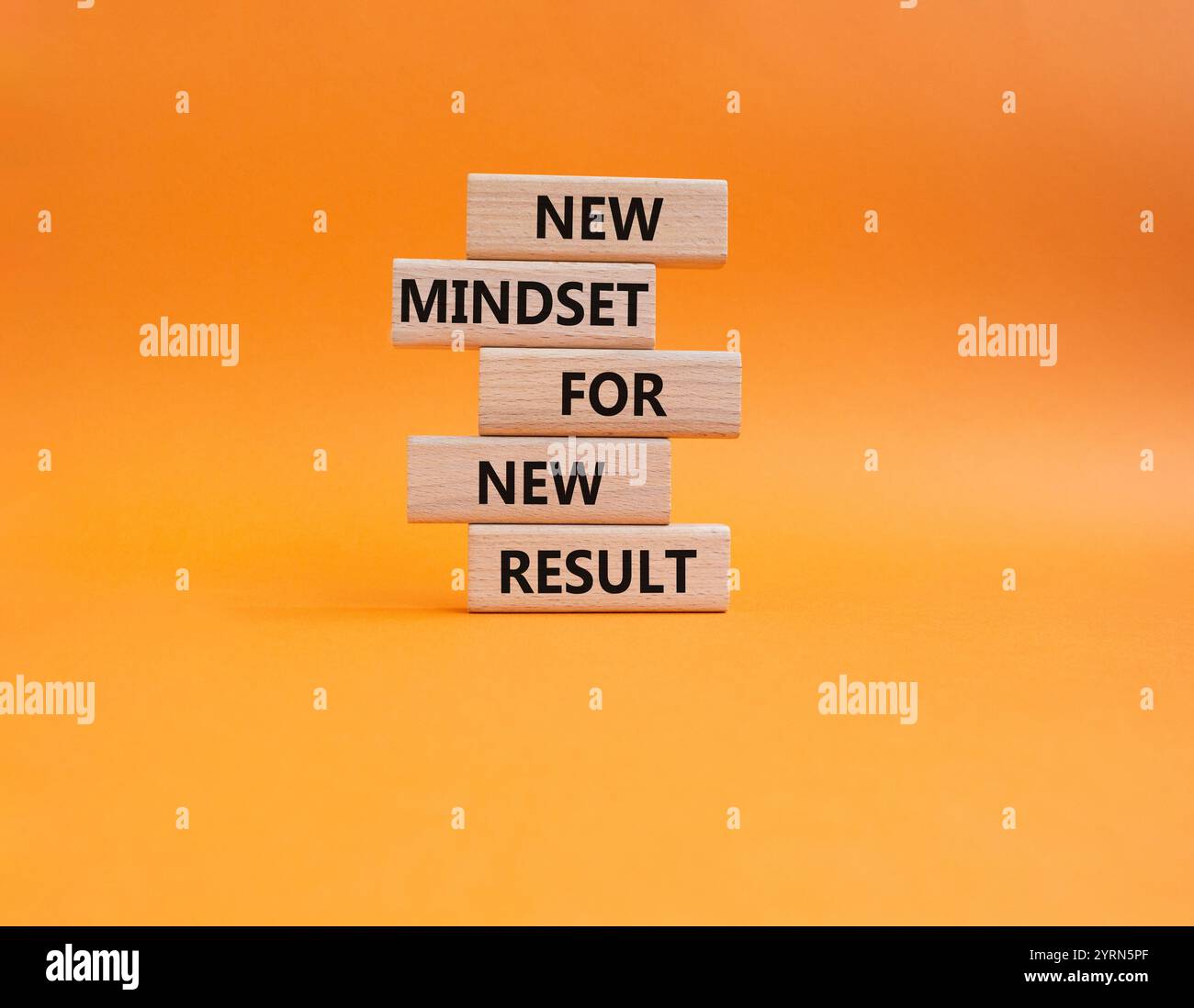 Mindset symbol. Wooden blocks with words New Mindset new Result ...