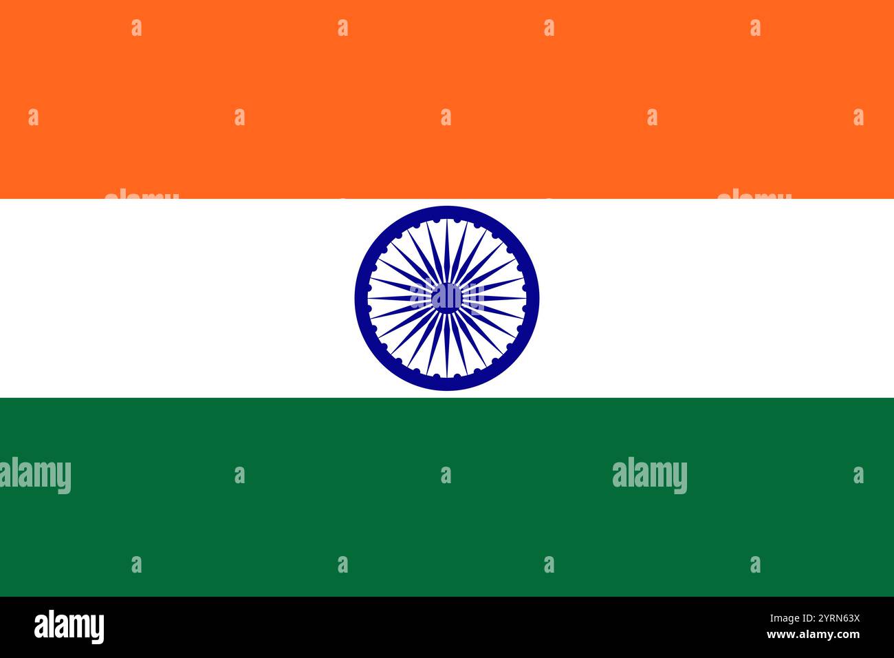Flag of india with real colors. Vector illustration Stock Vector Image ...