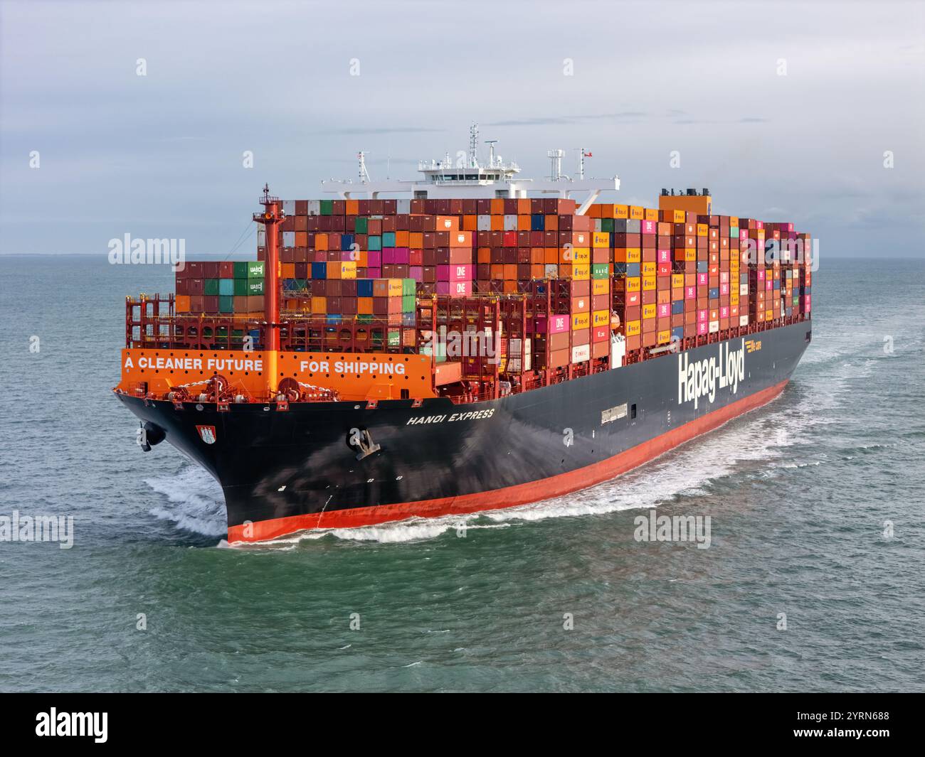 Hanoi Express, a LNG-powered container ship operated by Hapag-Lloyd ...