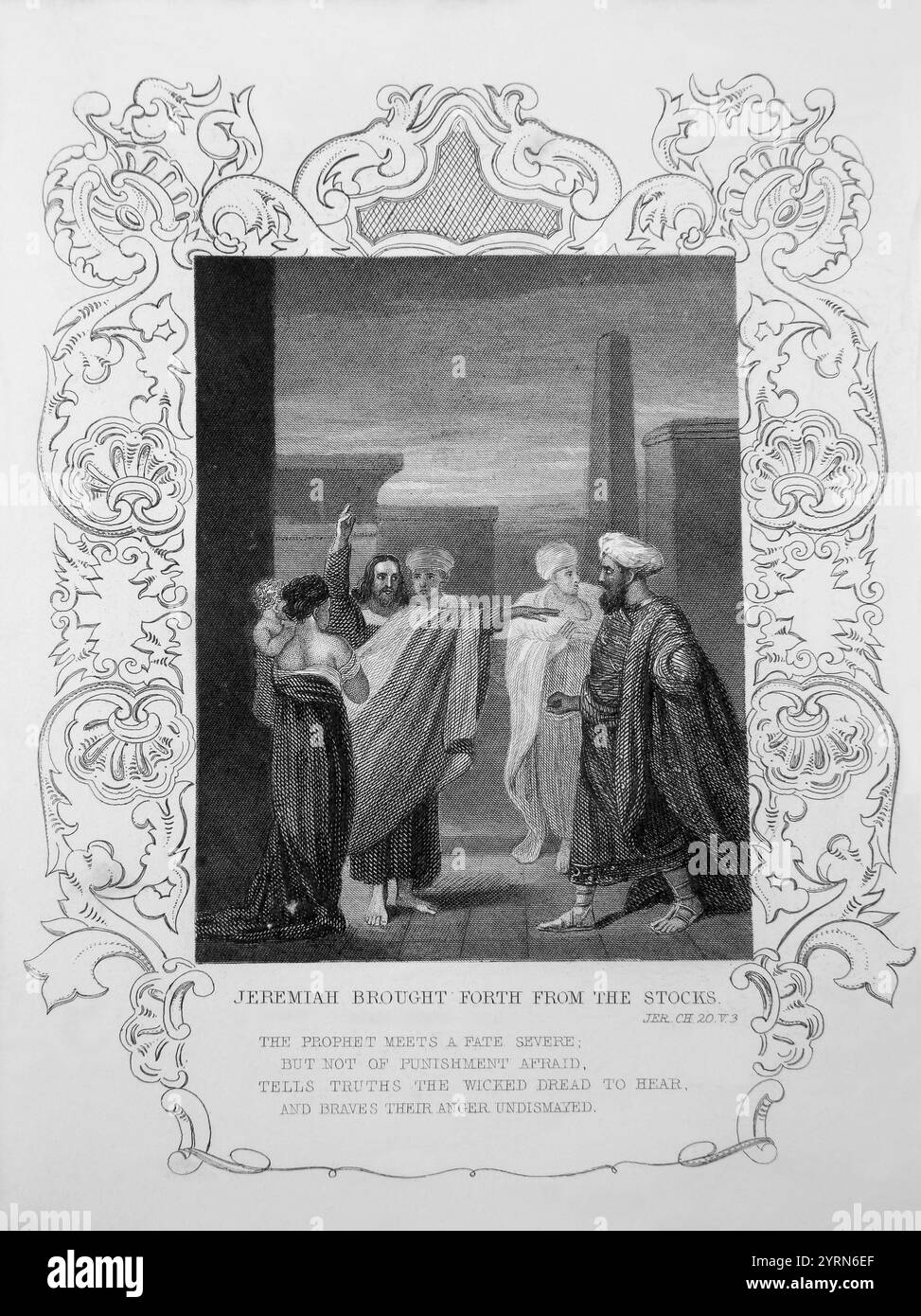 Steel Engraving of Jeremiah Brought forth from the Socks (jeremiah ...