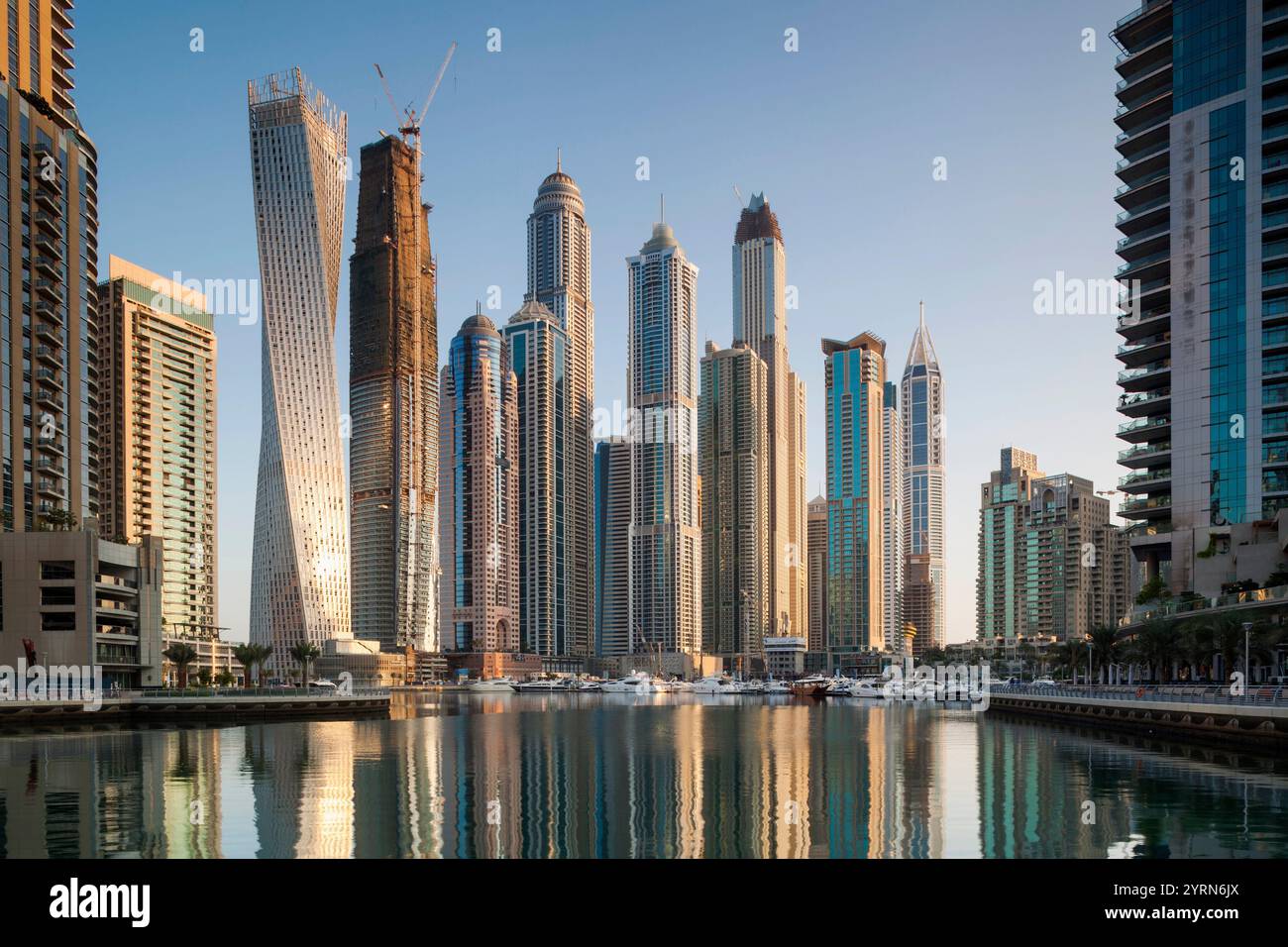 UAE, Dubai, Dubai Marina, high rise buildings including the twisted ...