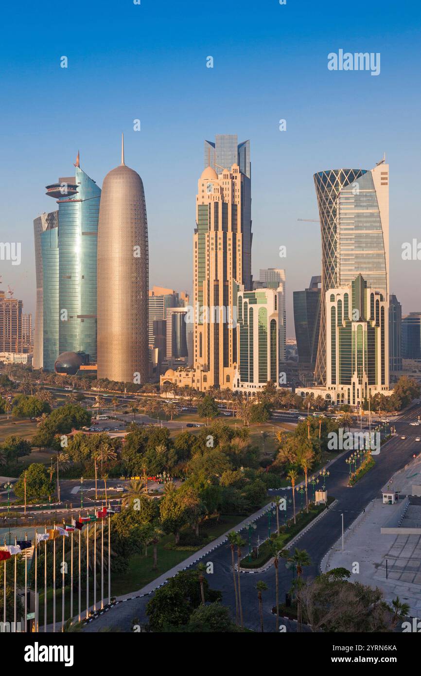 Doha west bay twilight hi-res stock photography and images - Alamy