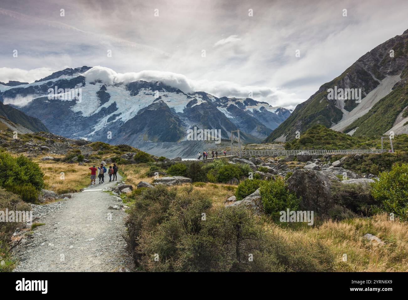 New Zealand, South Island, Canterbury, Aoraki-Mt. Cook National Park ...