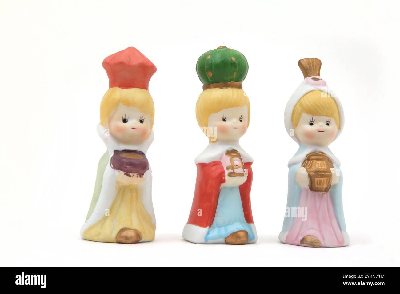 Nativity Figures Christmas Decorations Three Kings bringing Gifts of ...