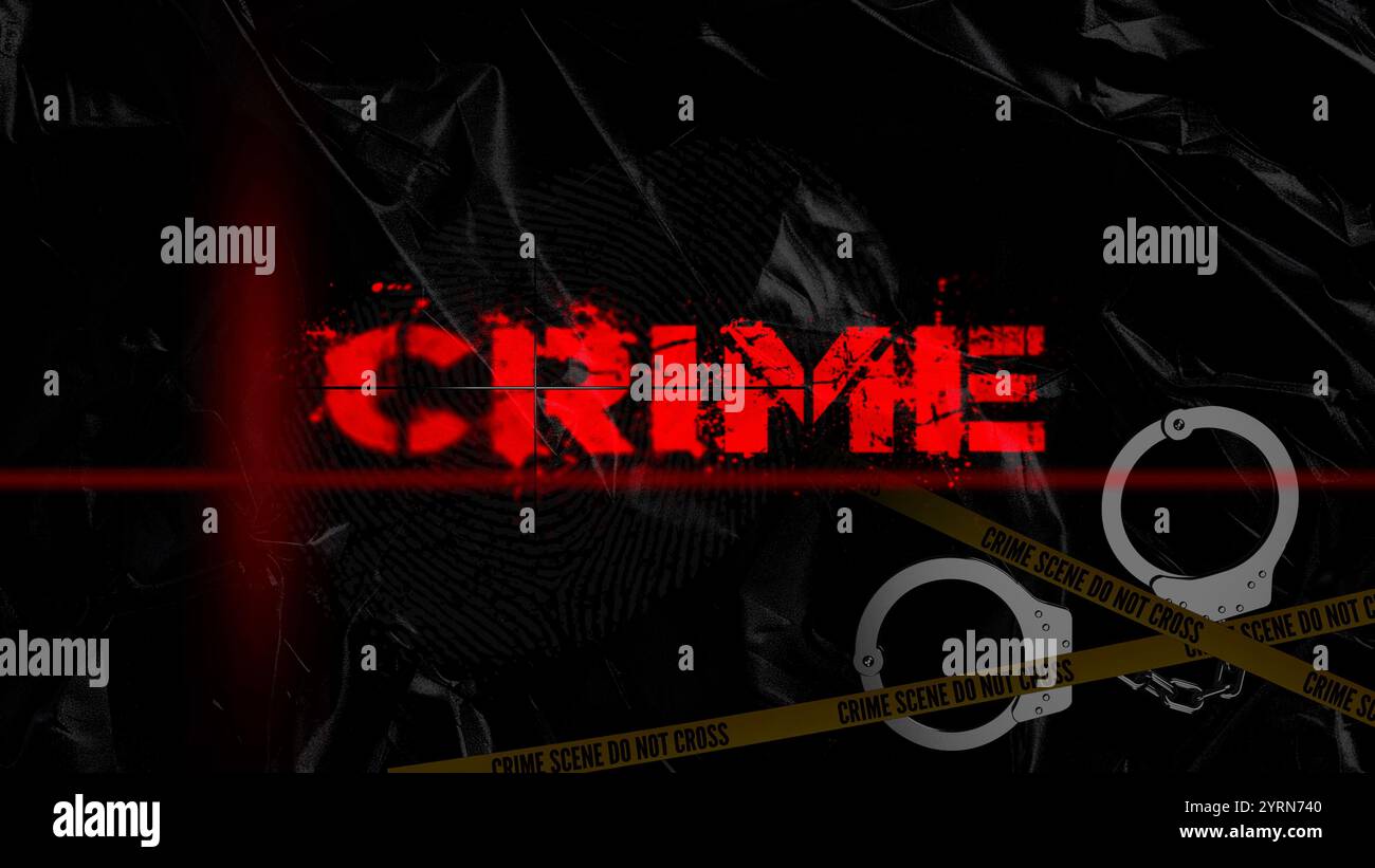 Criminology Concept. Crime Word or title. Horror, criminal, homicide ...