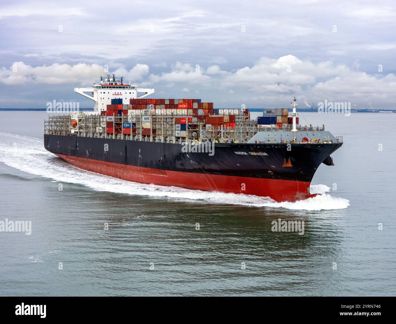Aerial view container ship sailing hi-res stock photography and images ...