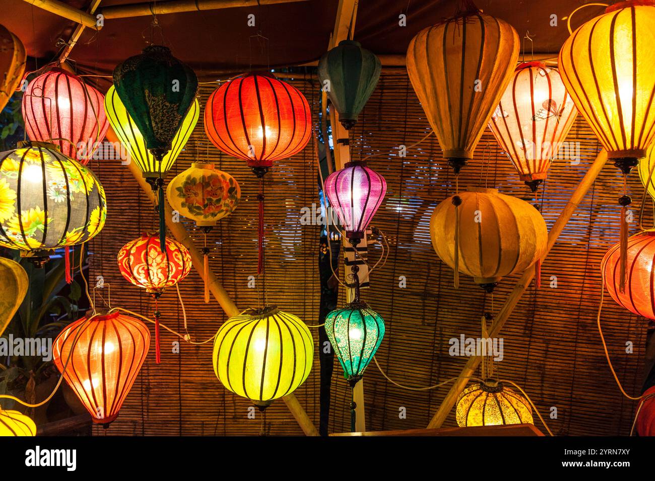 Laos,Luang Prabang,lanterns along Mekong Riverfront Stock Photo - Alamy