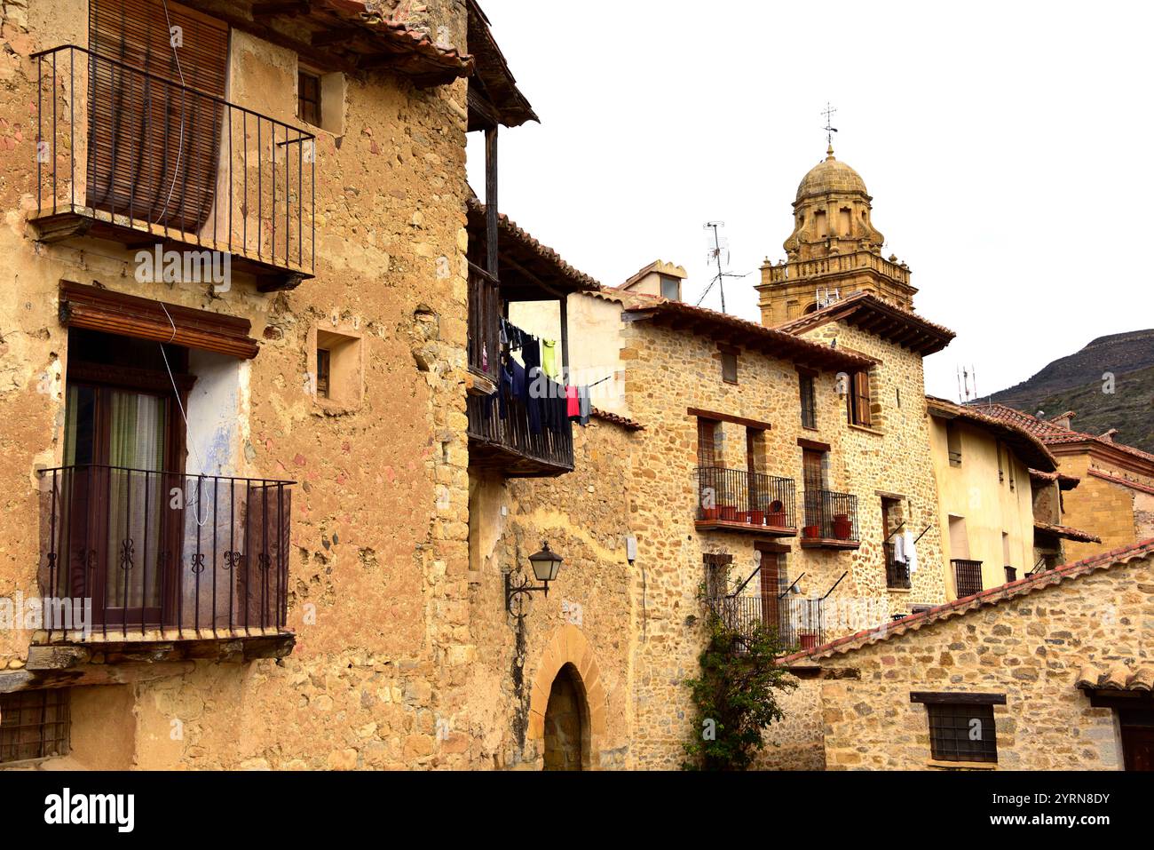 Mirambel. Traditional architecture. Alto Maestrazgo; Teruel, Aragón ...