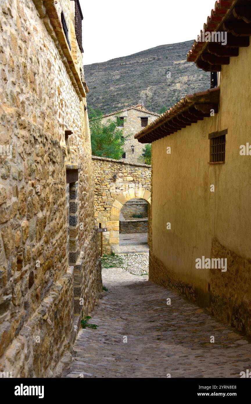 Mirambel. Traditional architecture. Alto Maestrazgo; Teruel, Aragón ...