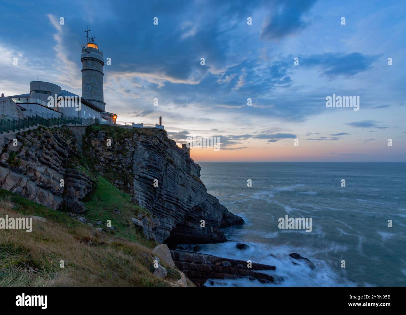 Cabo Mayor lighthouse before the storm Stock Photo - Alamy