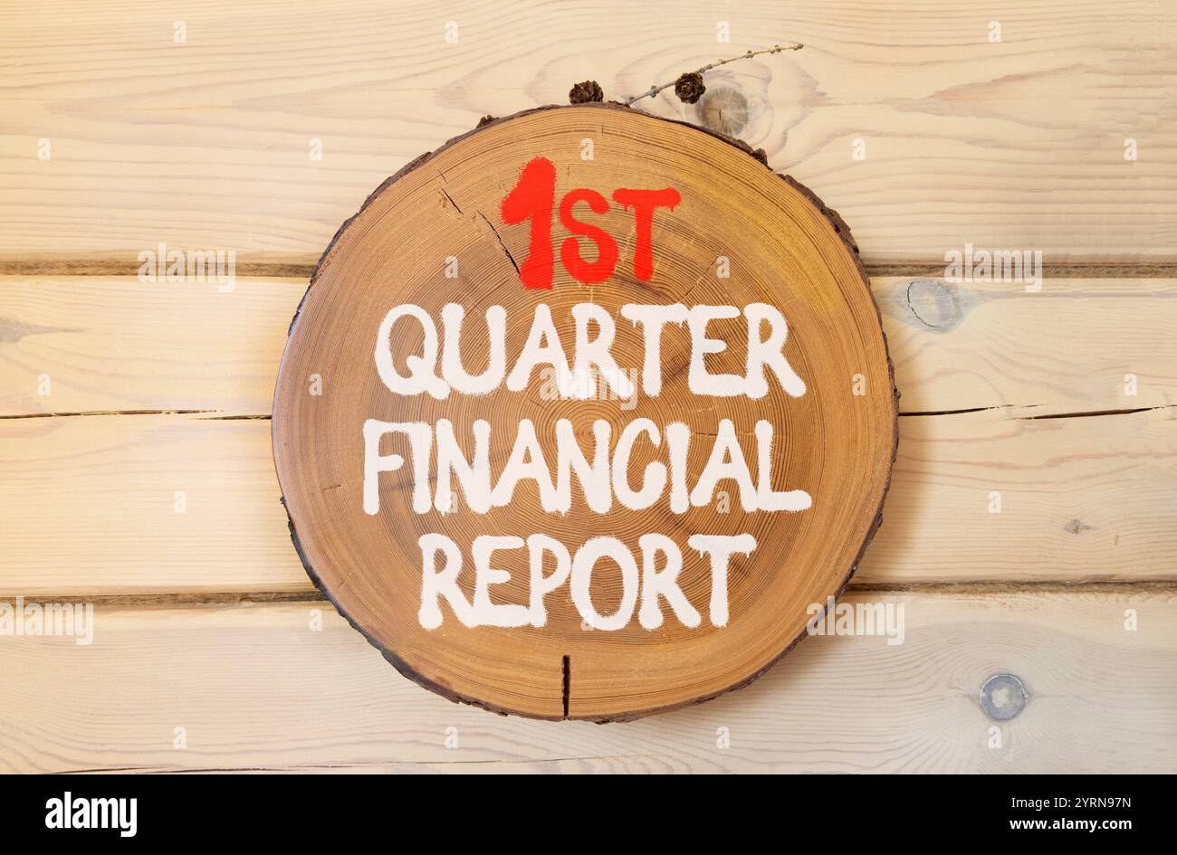 1st quarter financial report symbol. Concept words 1st quarter ...