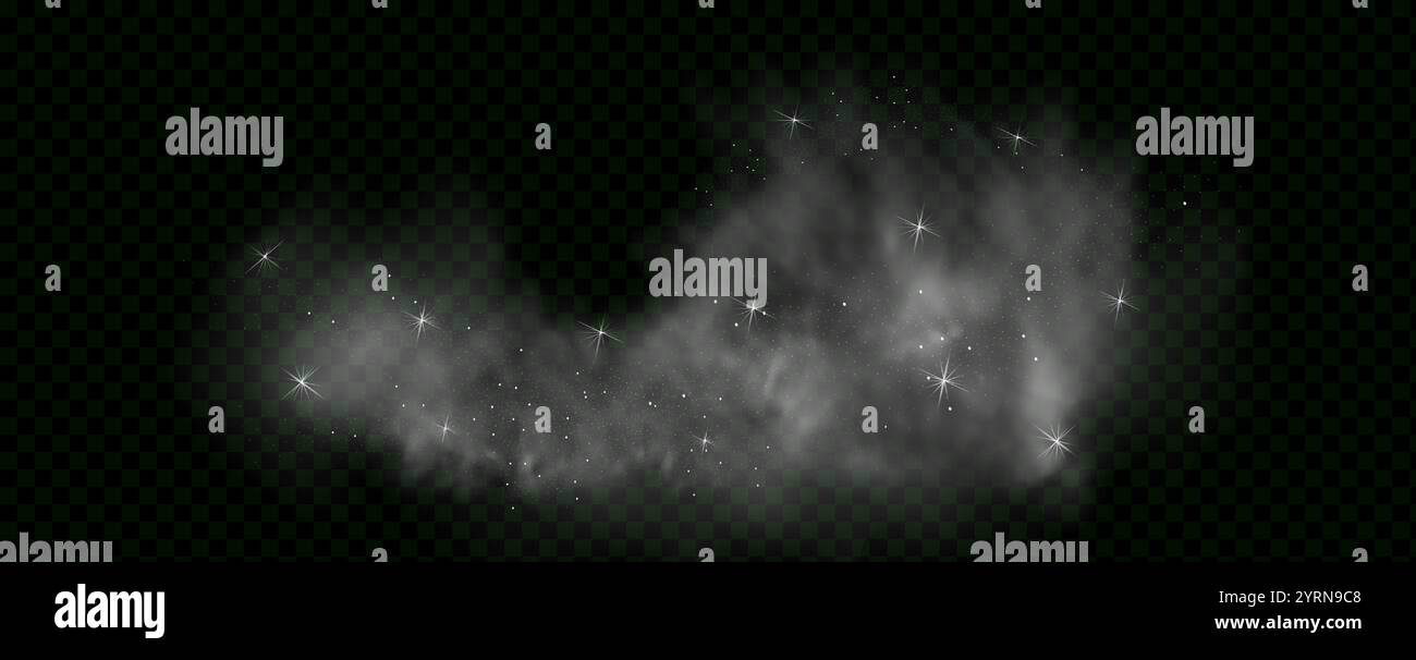 Vector illustration with vibrant, multicolored steam and vapor.Mystery ...