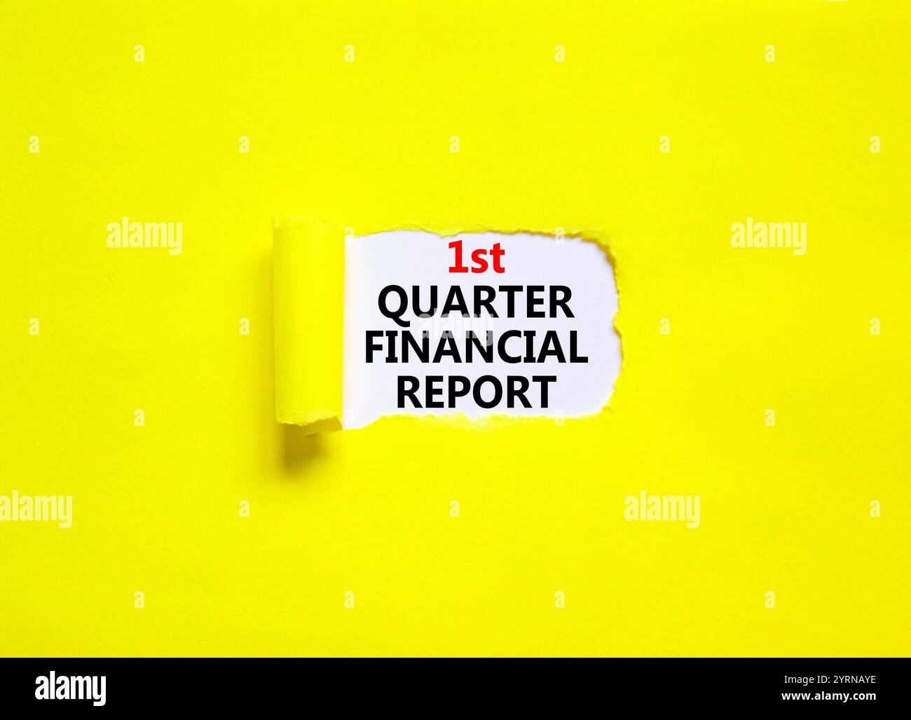 1st quarter financial report symbol. Concept words 1st quarter ...