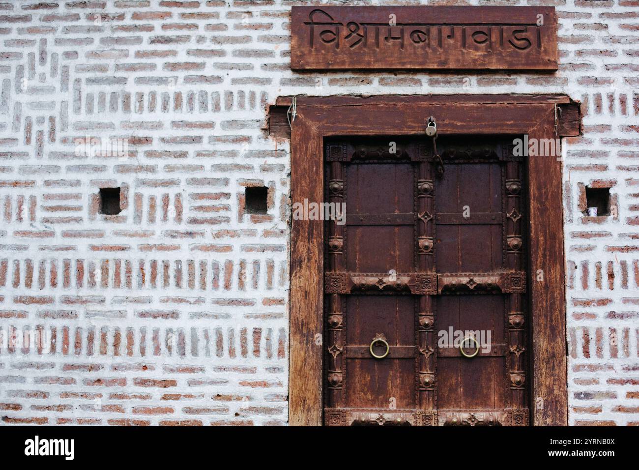 Pune, India, wooden gate Stock Photo - Alamy
