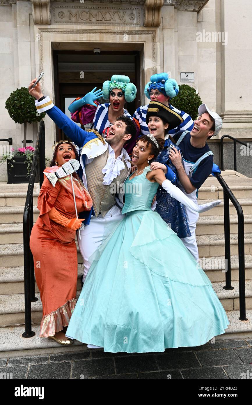 LONDON, UK. 4th Dec, 2024. Press call for the cast of Cinderella with ...