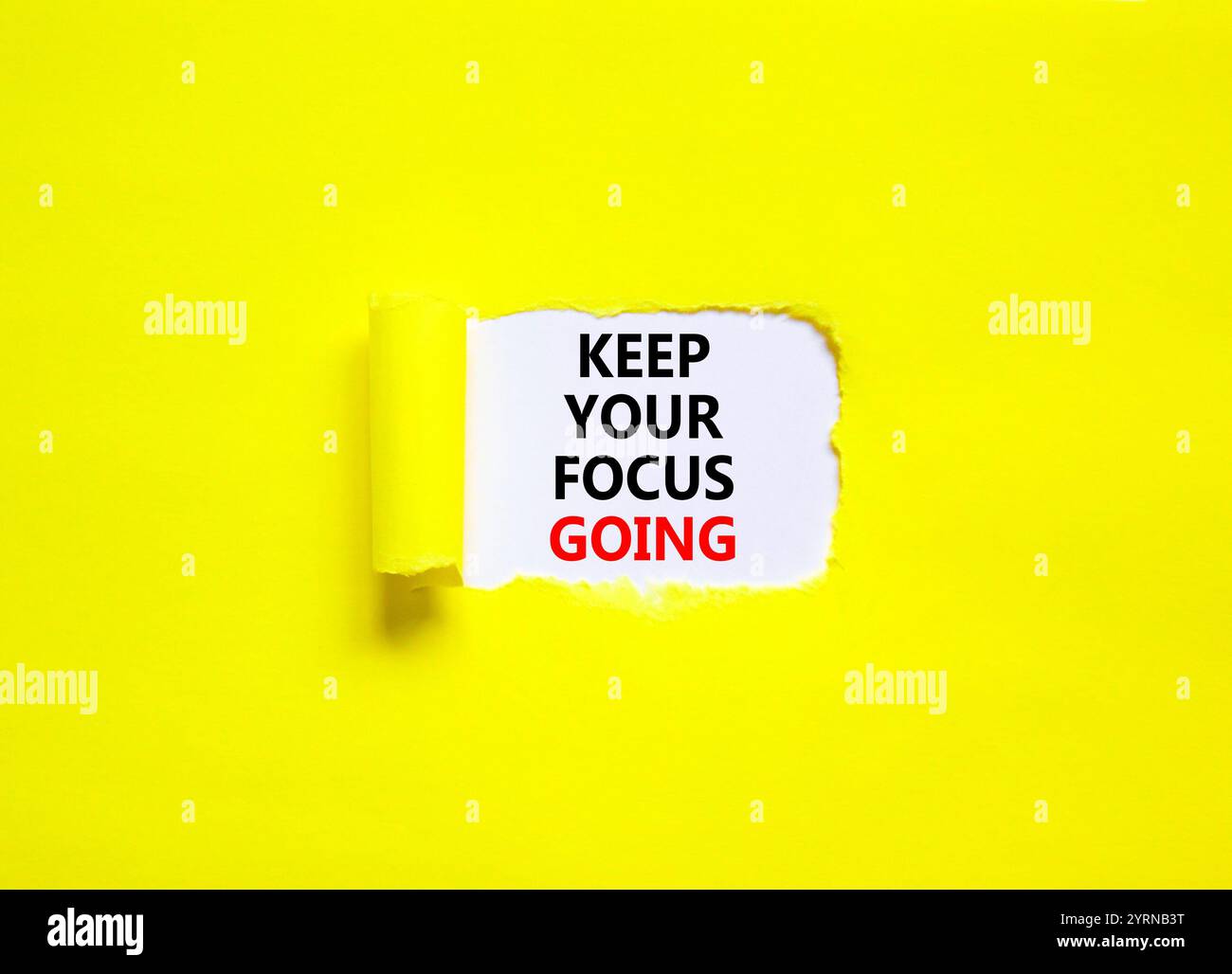 Keep your focus going symbol. Concept words Keep your focus going on ...