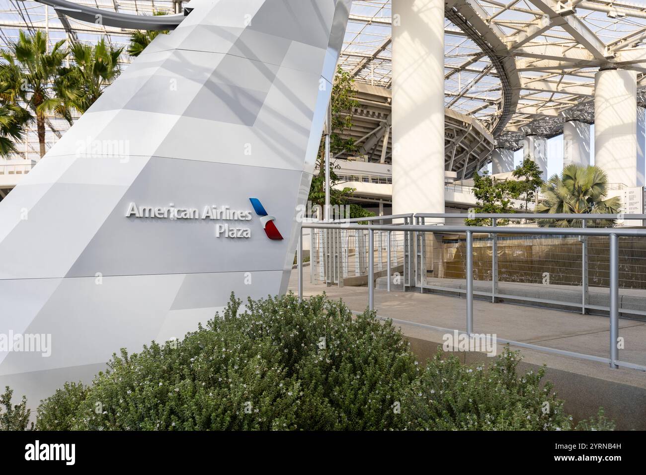 American Airlines Plaza at Sofi Stadium, home to the NFL Los Angeles ...