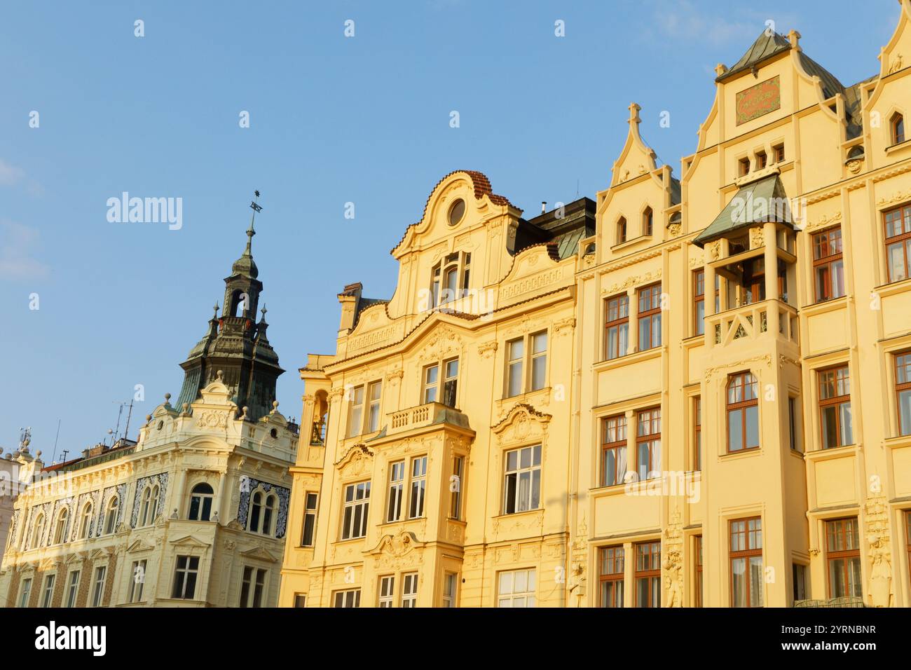 Facades, REpublic Square, Pilsen, Czech Republic Stock Photo - Alamy