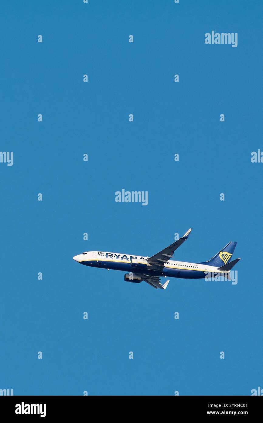 Marseille, France - December 04, 2024: A Ryanair commercial jet ...