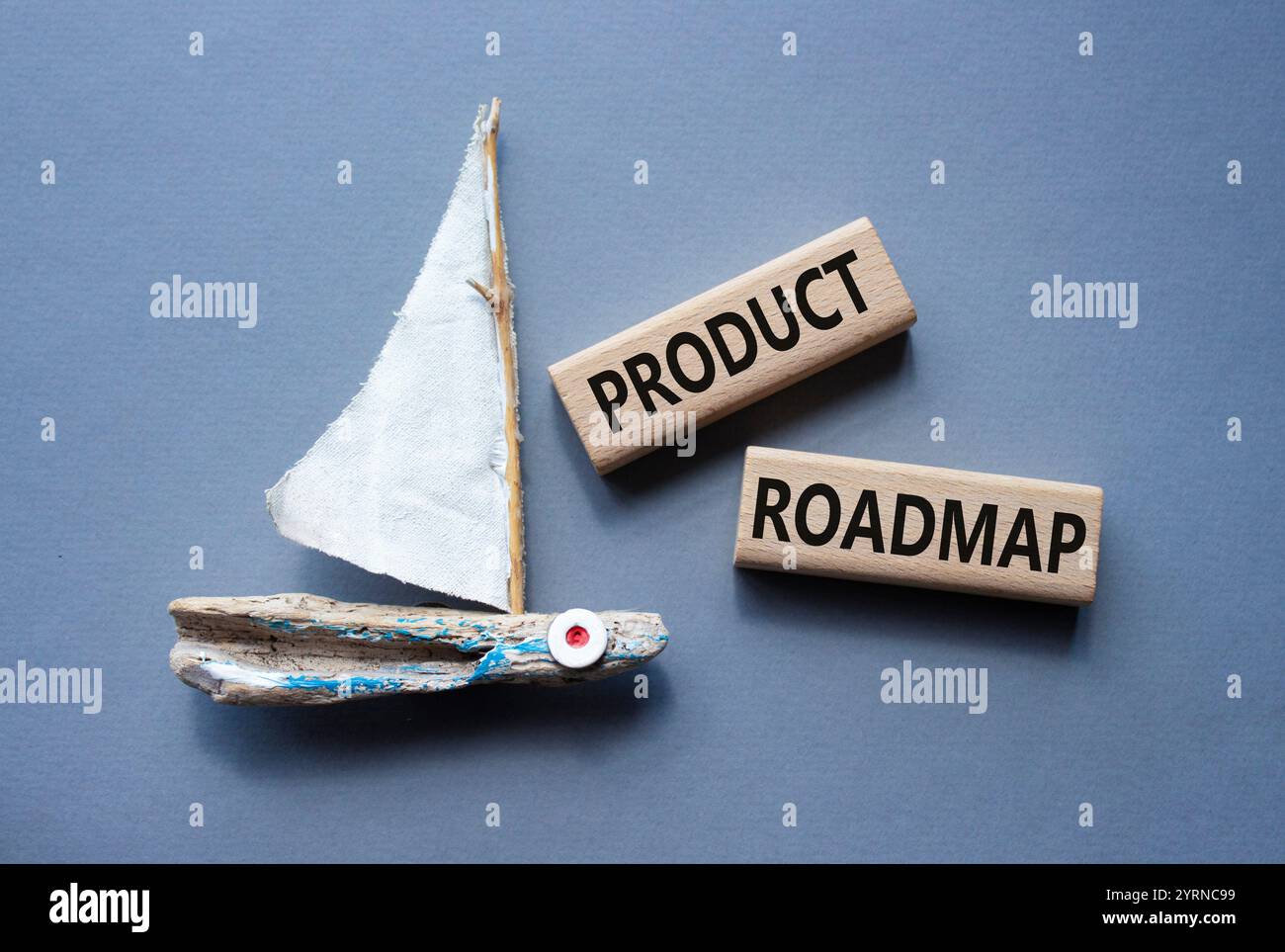 Product Roadmap symbol. Concept word Product Roadmap on wooden blocks ...