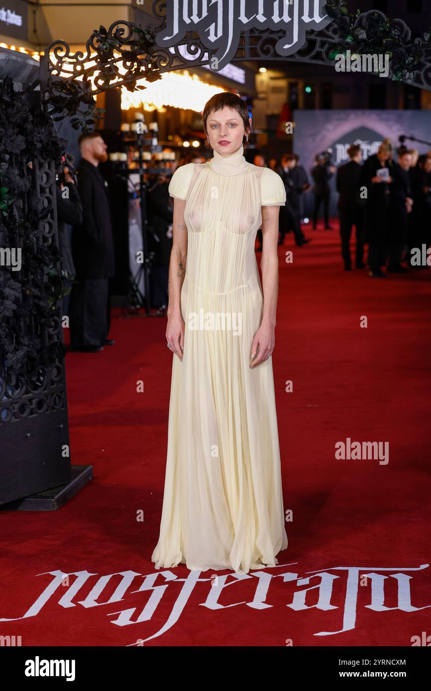 EDS NOTE: NUDITY - Emma Corrin poses for photographers upon arrival at ...