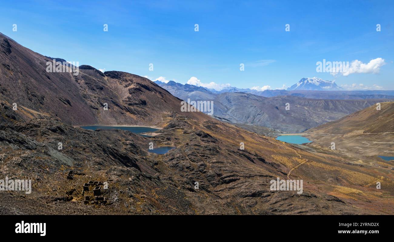 Bolivian Andes with the Illimani mountain Stock Photo - Alamy