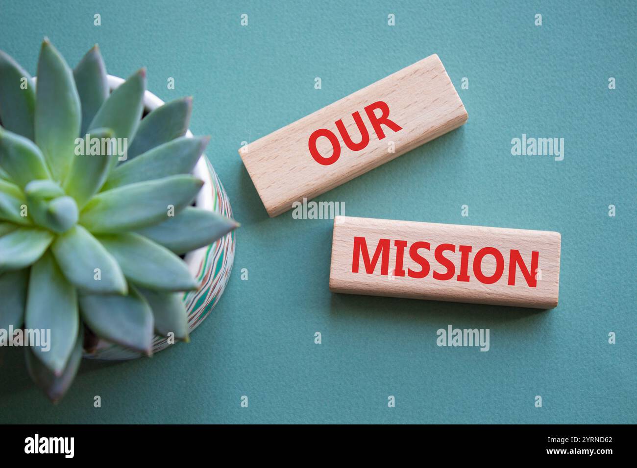 Our Mission symbol. Concept word Our Mission on wooden blocks ...