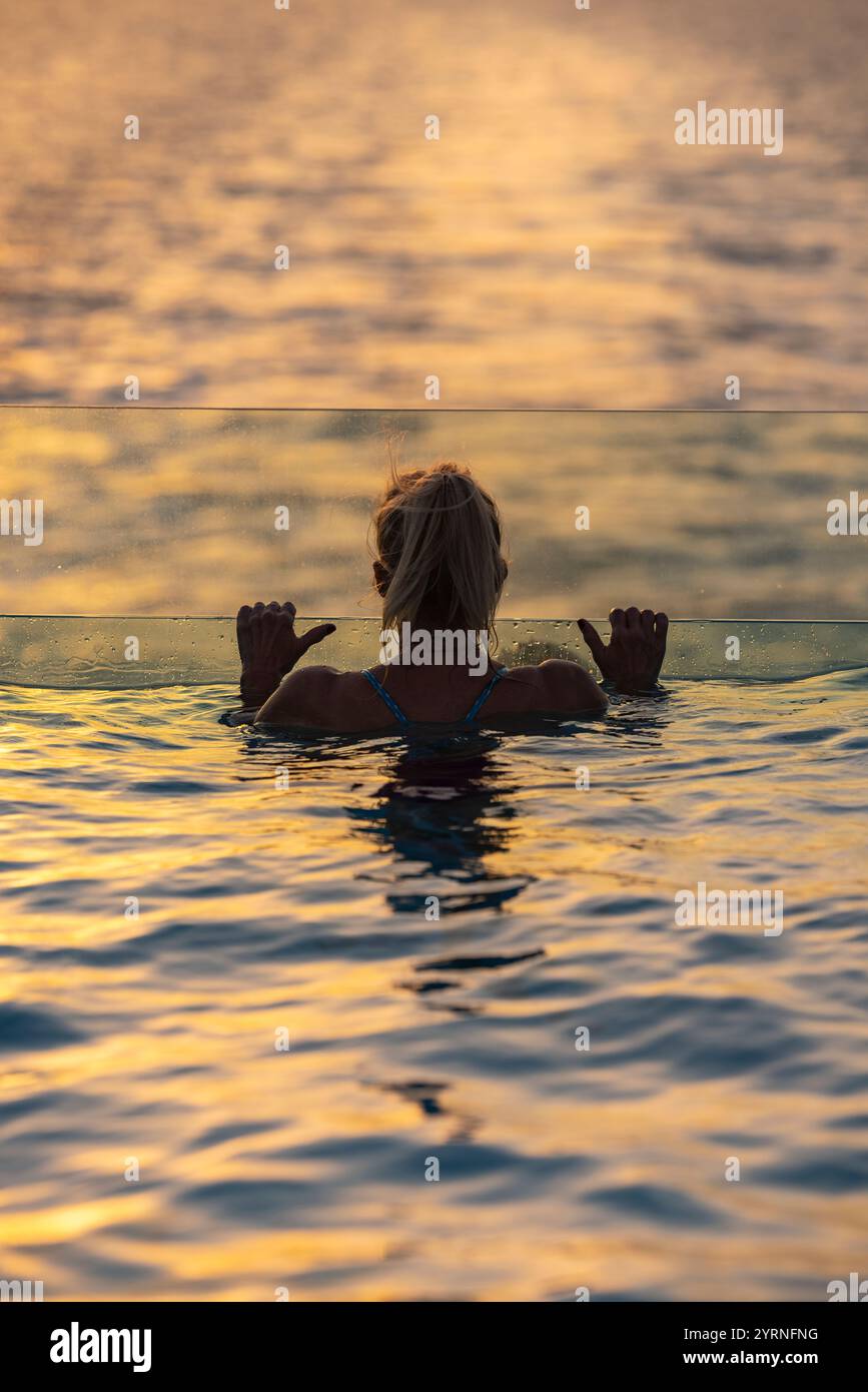 Infinity pool on cruise ship hi-res stock photography and images - Alamy