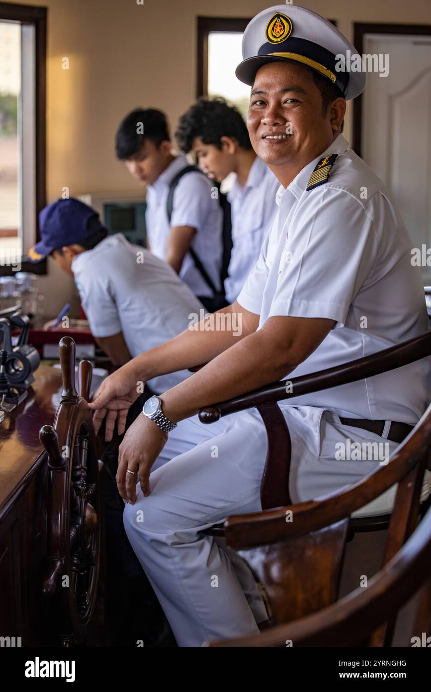 Friendly captain of the boutique river cruise ship The Jahan (Heritage ...