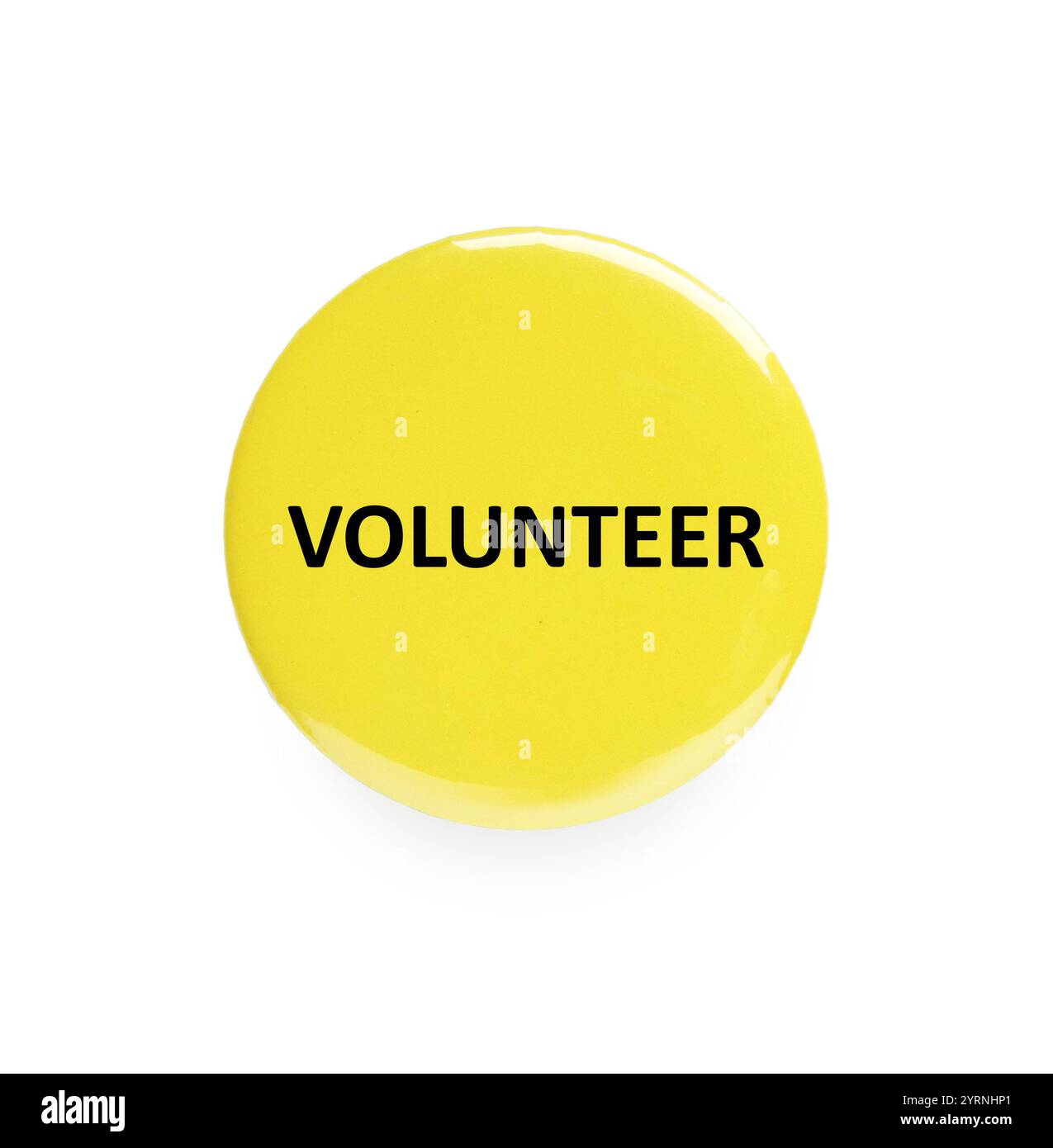 Button badge with word Volunteer isolated on white Stock Photo - Alamy