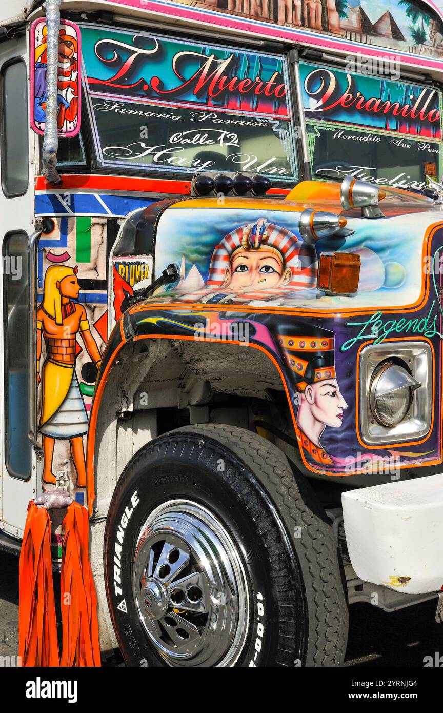 Diablo Rojo Red Devil,bus in Panama,Colon,Republic of Panama,Central ...