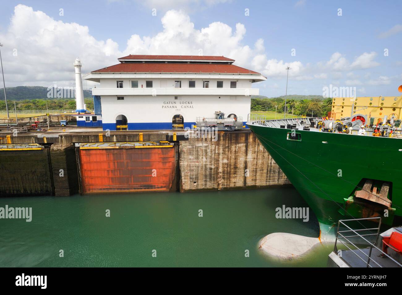 Panama Canal Gatun locks,Republic of Panama,Central America Stock Photo ...