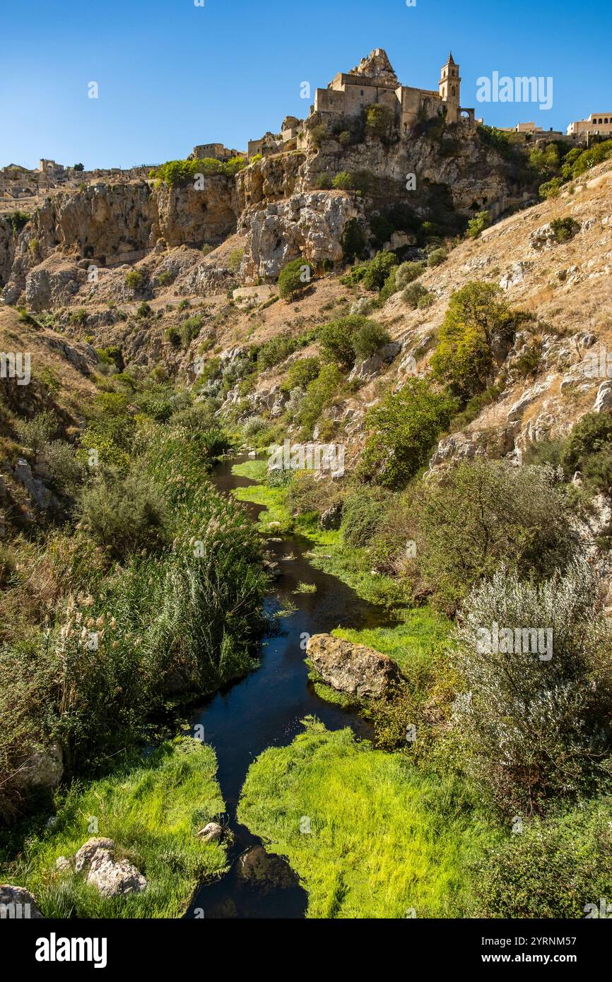 Saint Peter and Saint Paul Church (San Pietro Caveoso) and the Gravina ...