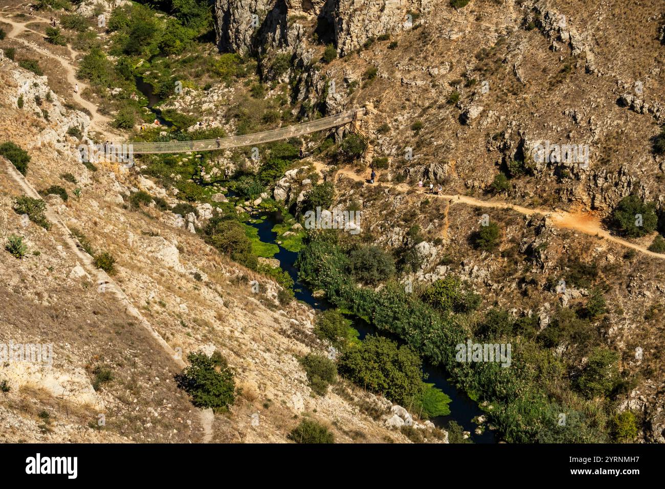People hiking in the Murgia Materana park (Parco della Murgia Materana ...