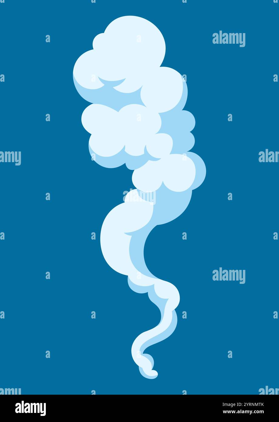 Smoke animation smog cartoon puff Stock Vector Images - Alamy