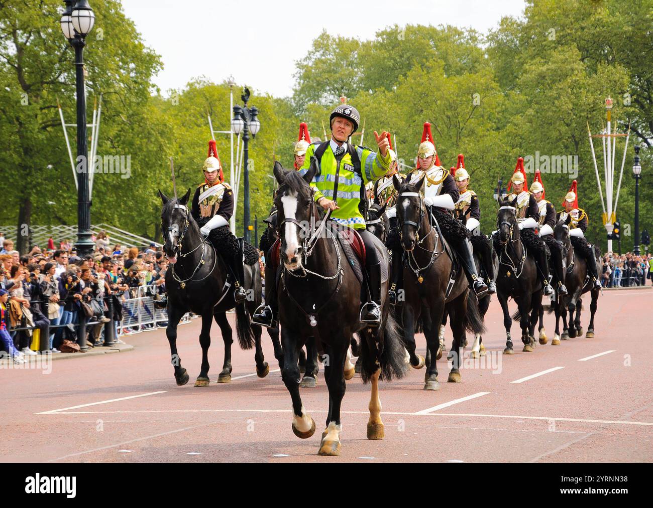 LONDON, ENGLAND, UK - MAY 5, 2014: Royal Guards during traditional ...