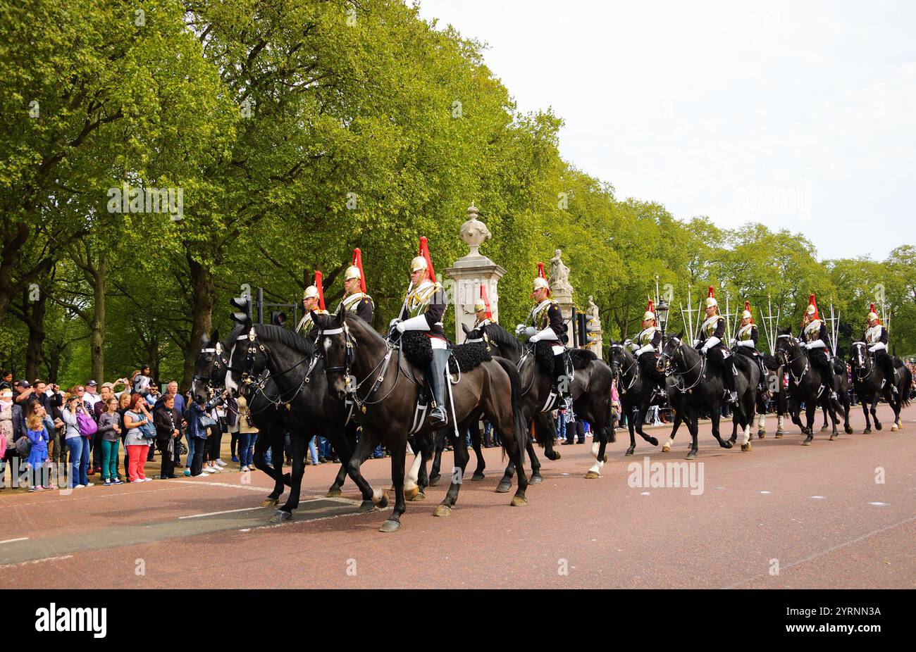 LONDON, ENGLAND, UK - MAY 5, 2014: Royal Guards during traditional ...