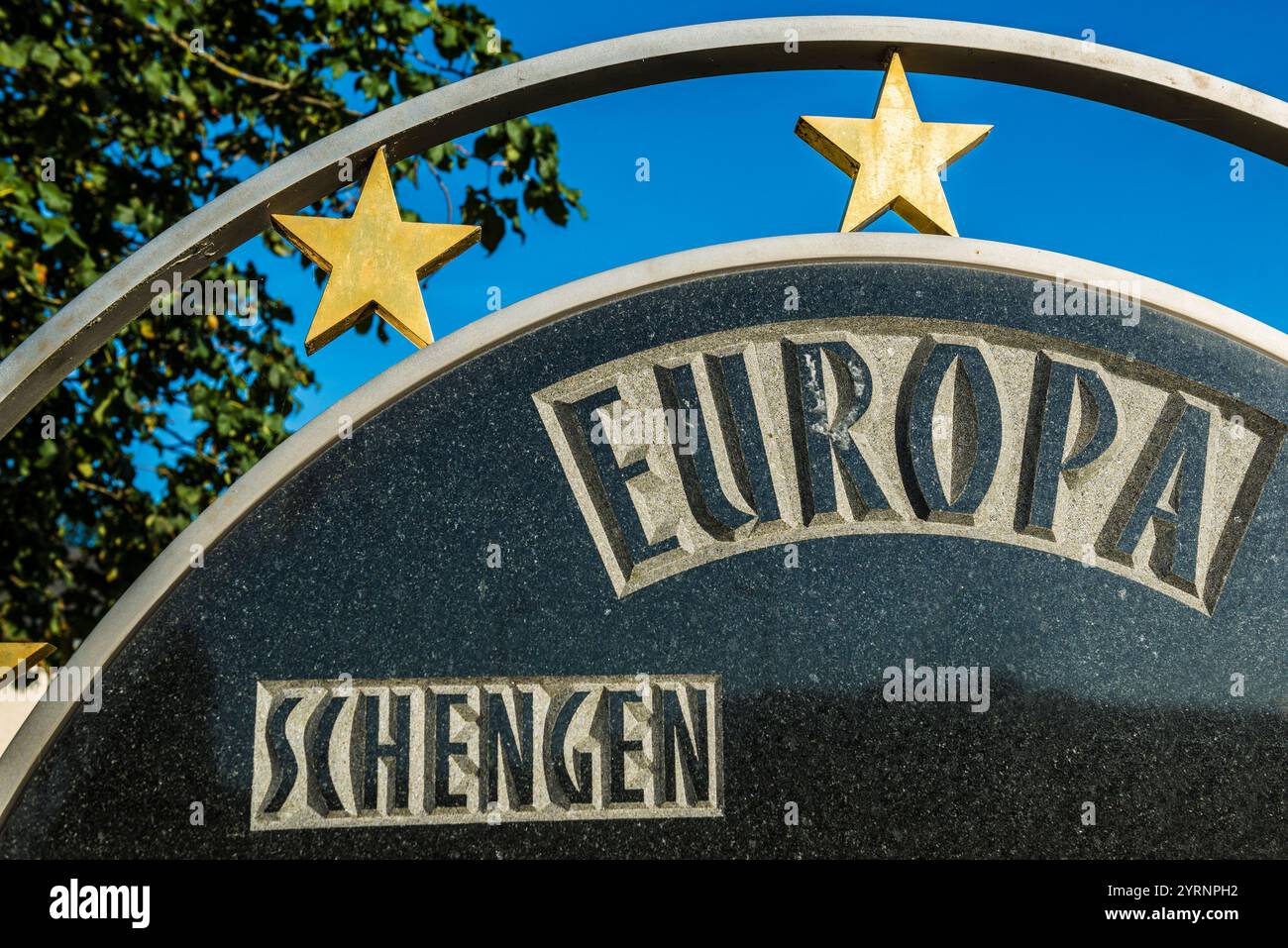 Lettering Europe, Schengen, Canton Remich, Luxembourg, Luxembourg Stock ...