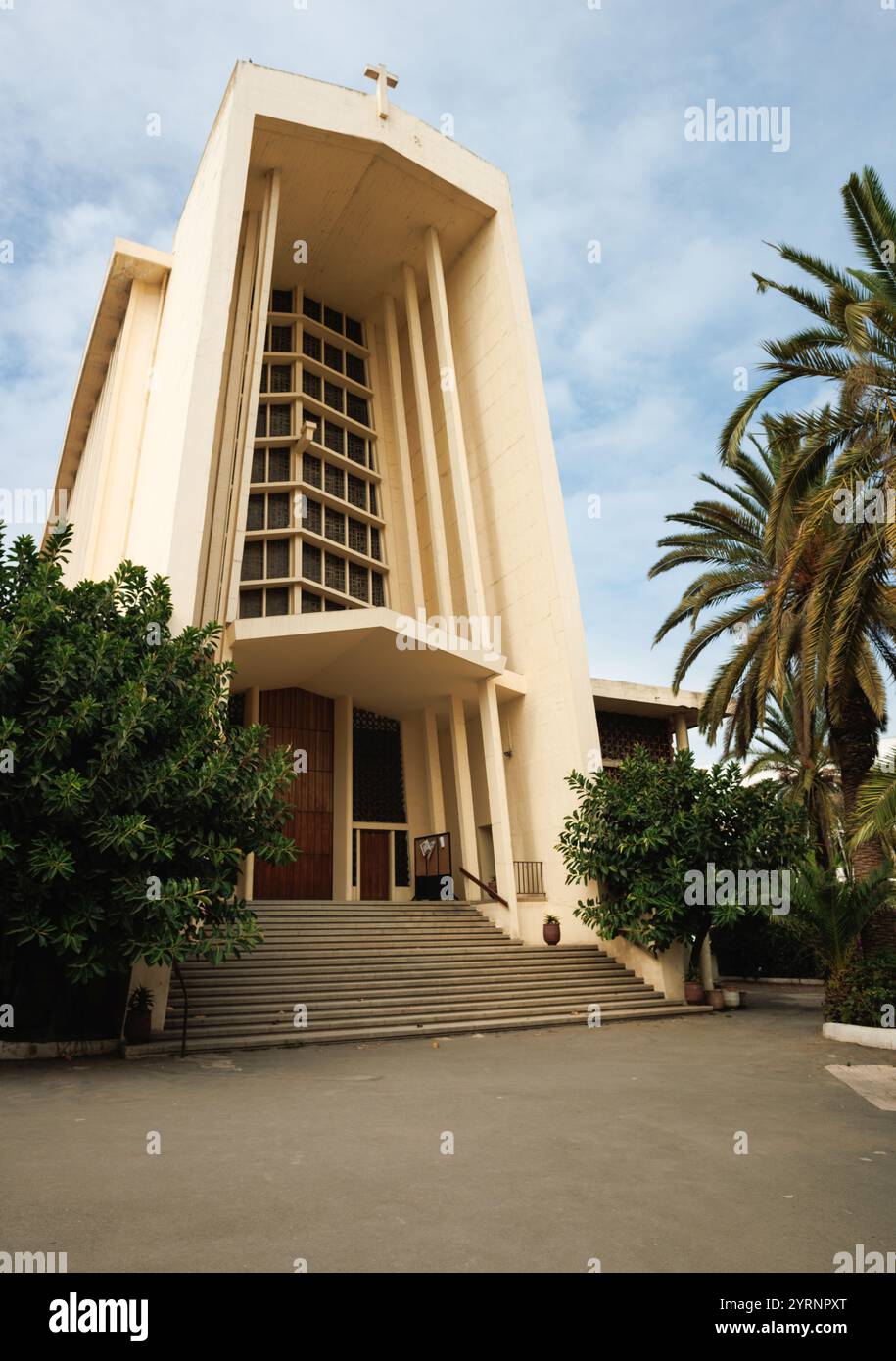 The Church of Notre Dame de Lourdes was photographed in Morocco ...