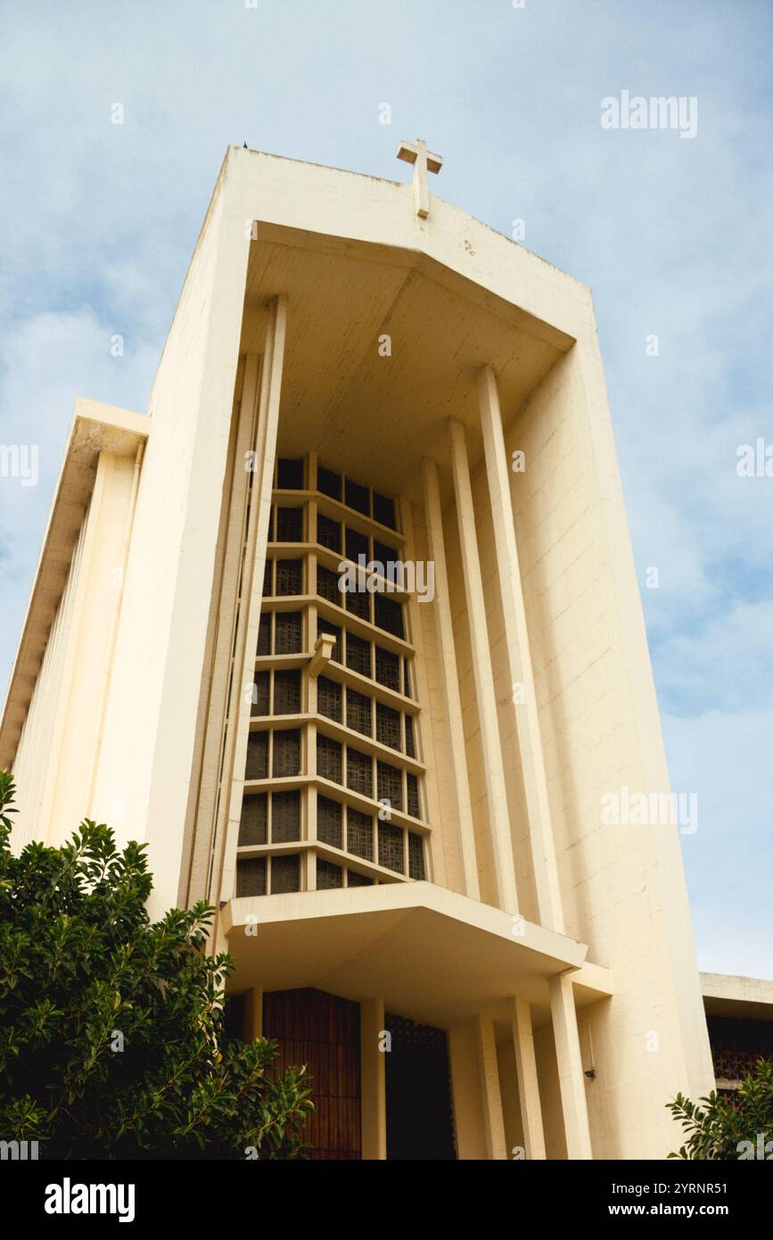 The Church of Notre Dame de Lourdes was photographed in Morocco ...