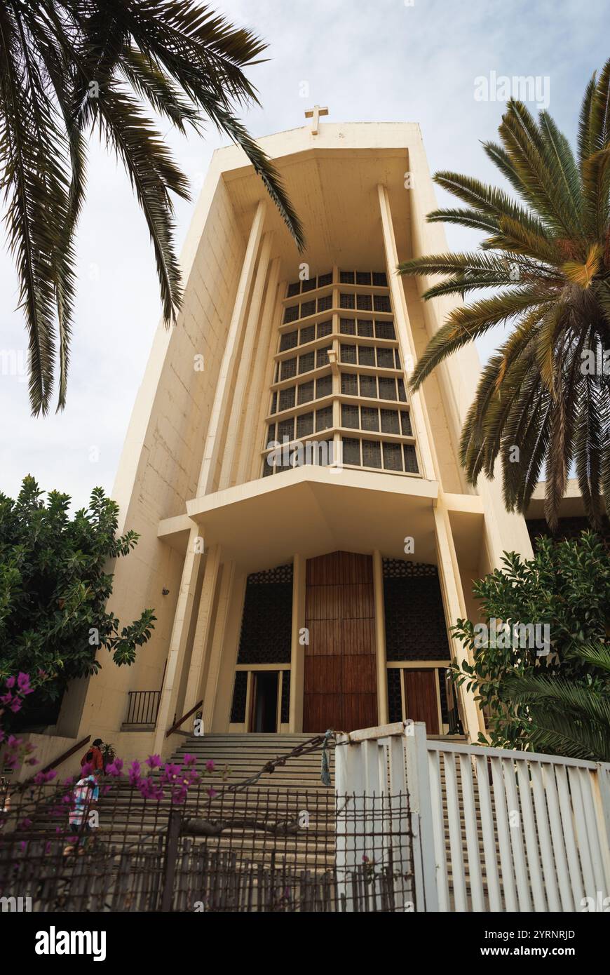 The Church of Notre Dame de Lourdes was photographed in Morocco ...