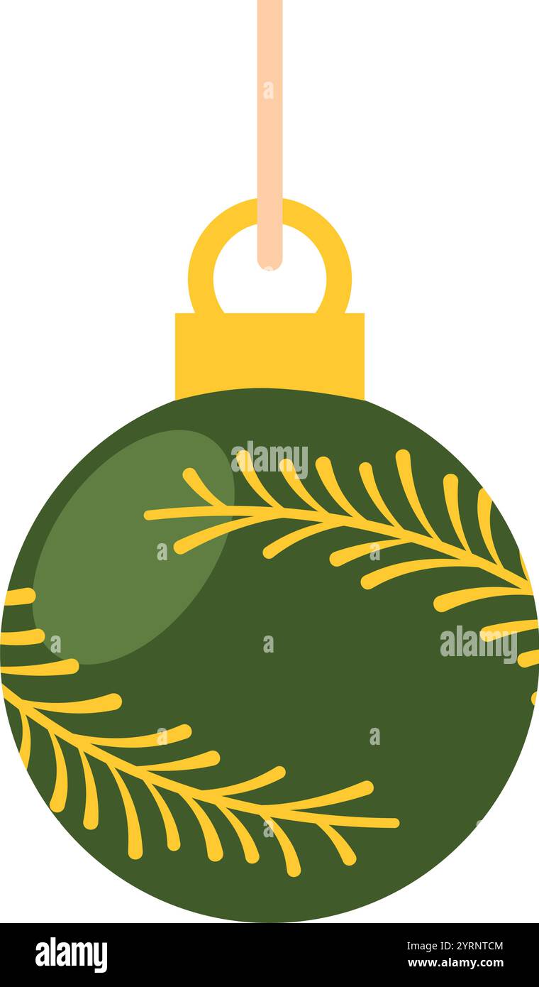 Green and gold Christmas ornament with star Vector Stock Vector Image ...